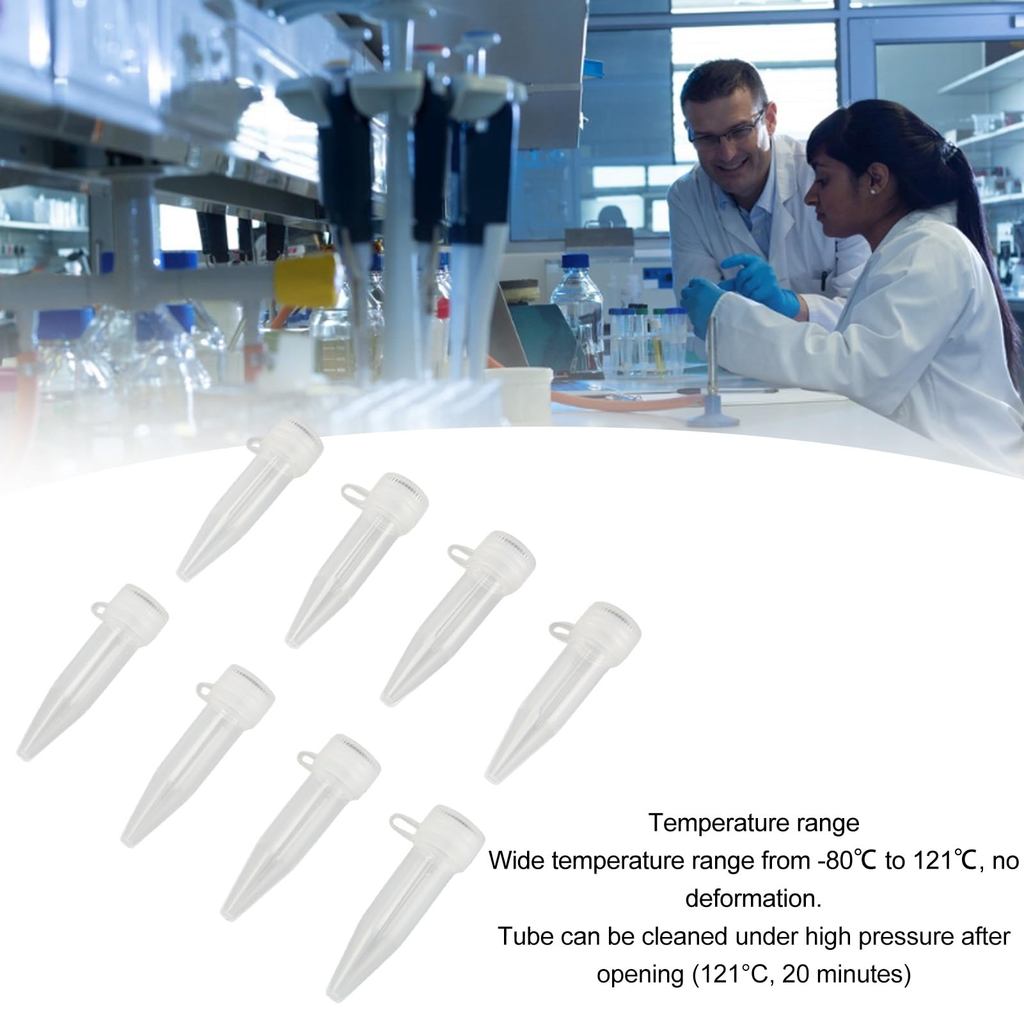 Fully Upgraded 500PCS 1.5ml Centrifuge Tubes - Flat Bottom Laboratory ...