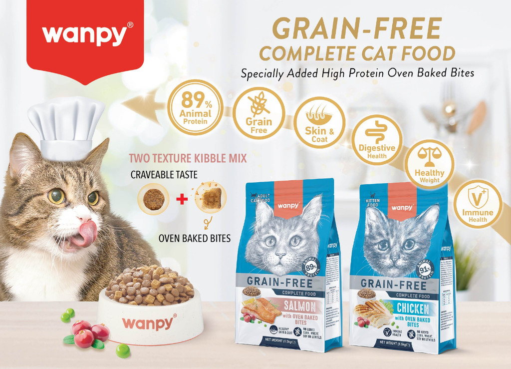Wanpy Cat Food 1.5kg / 8kg – Premium Dry Kibbles for Cats & Kittens ...
