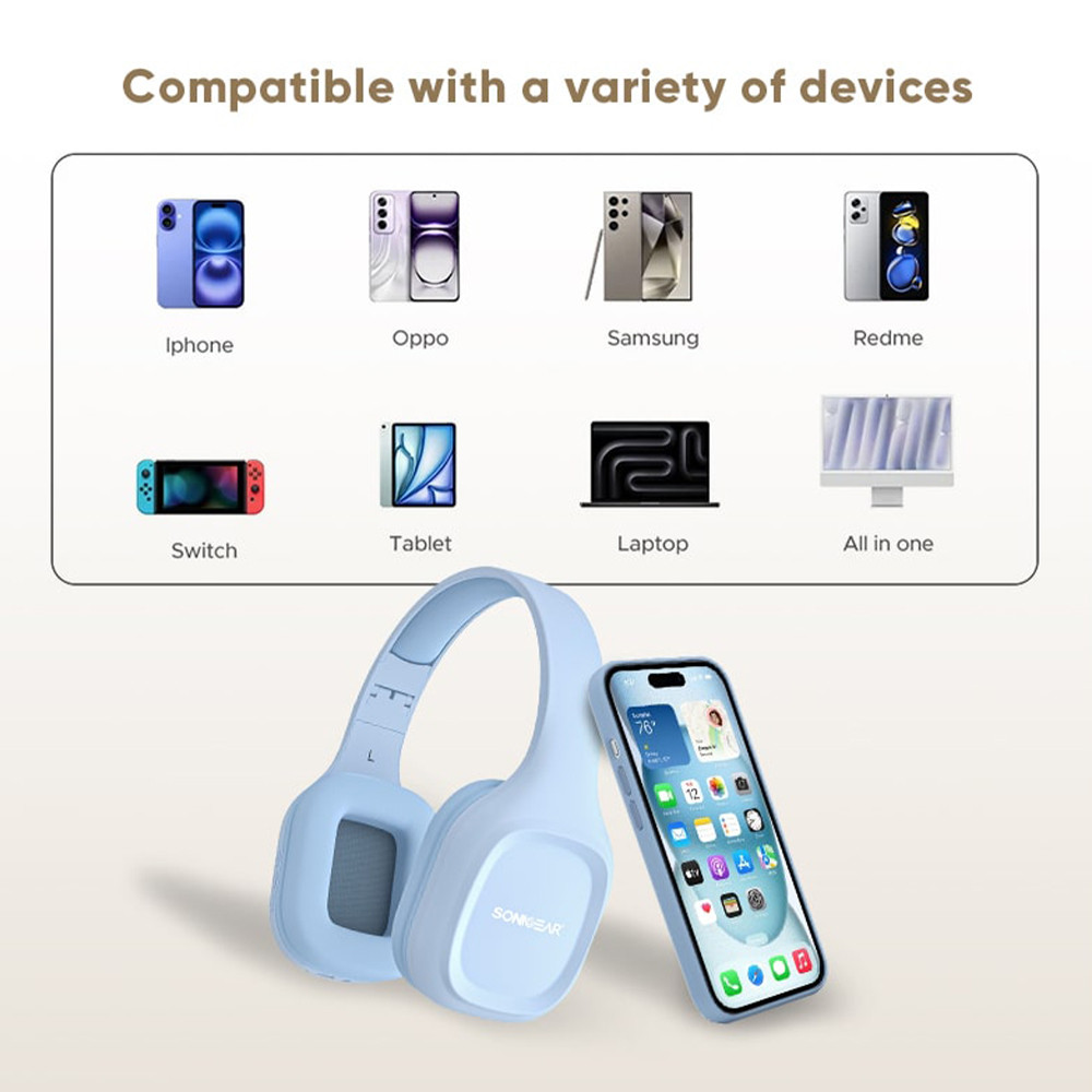 SonicGear Airphone 5 Bluetooth Headphone with Mic | High Clarity and ...