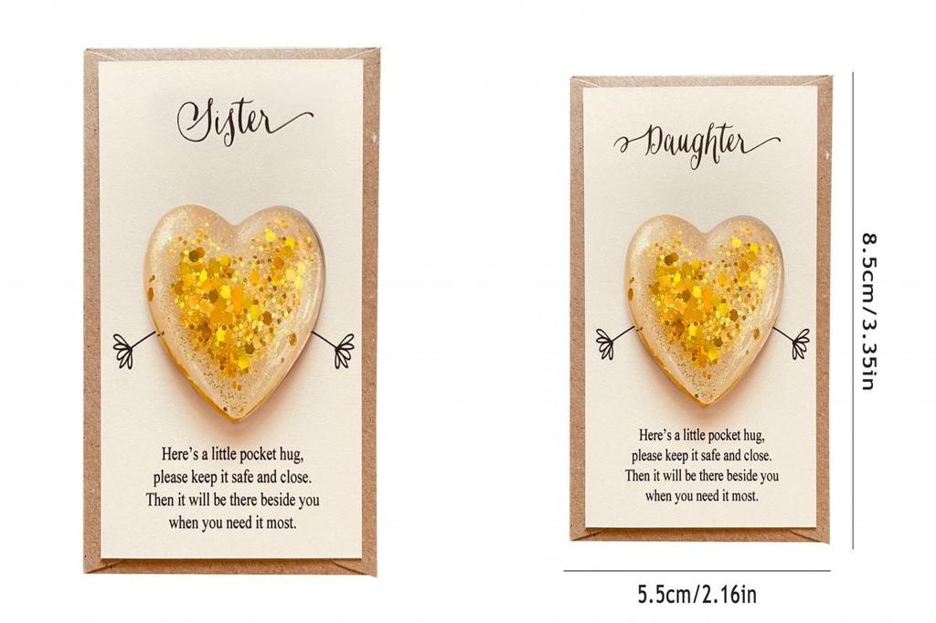 poyingtis Pocket Hug with Positive Card Pocket Hug Decor Emotional ...