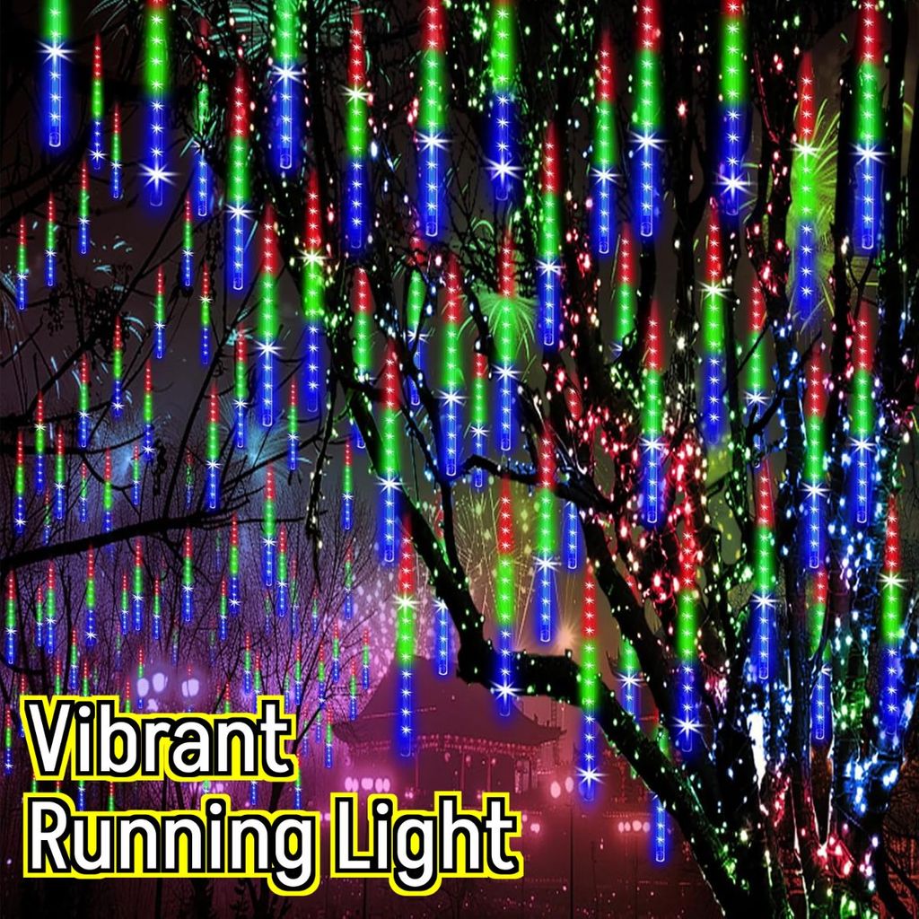 SOLAR 50CM Tube Meteor Running Light Christmas Light CNY Raya ...