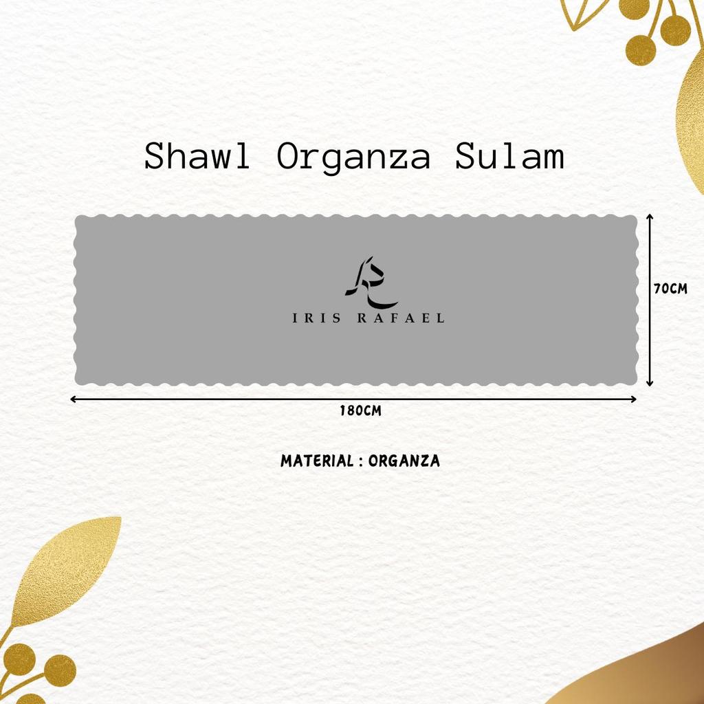 IRIS RAFAEL Shawl Organza - DIAMOND Sulam | Organza with Embroidery ...