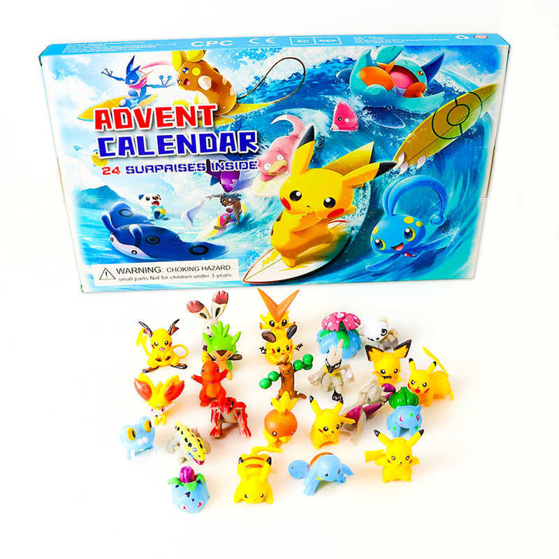 Christmas 24-Day Digital Countdown Mystery Box Toy Pokémon Children ...