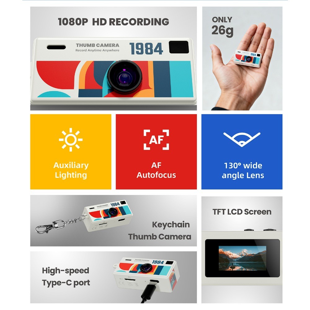 Children's Camera G6 Thumb Camera 26g Ultra Mini Portable 1080P High ...