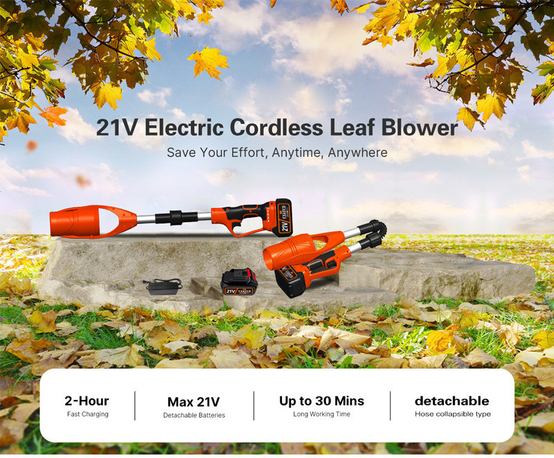 Violent fan garden leaf blower foldable lithium battery wireless high ...