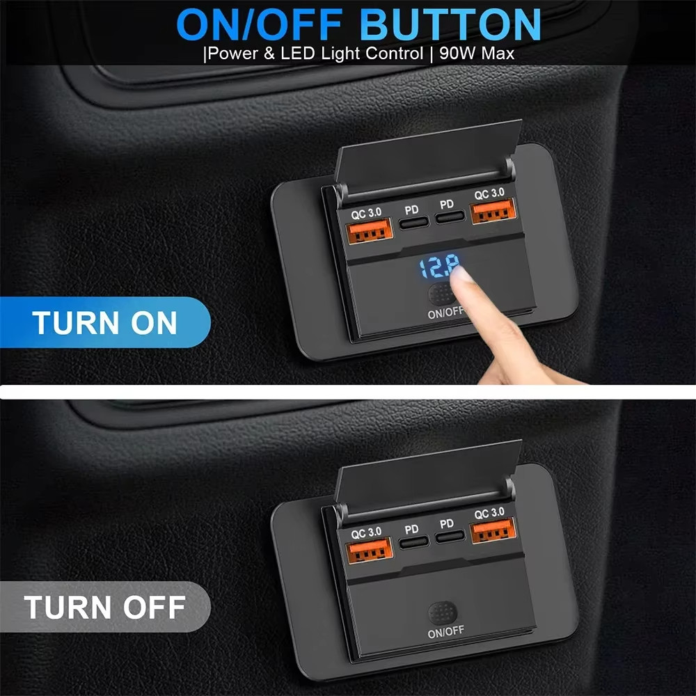 [Ready Stock] 2026 Voltage Display RV USB Outlet Dual QC3.0 USB A & USB ...