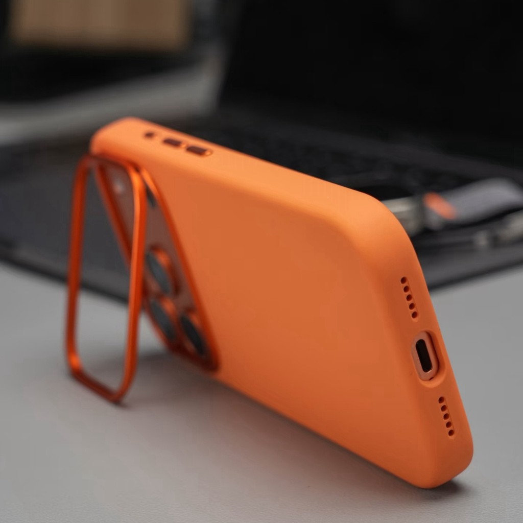 Liquid silicone invisible bracket hard case for iphone 17 pro max case | Shopee Malaysia