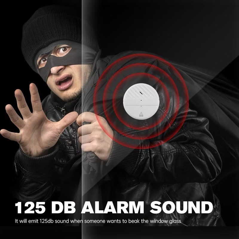 Wireless Vibration Detector Glass Break Alarm Anti-theft Anti ...