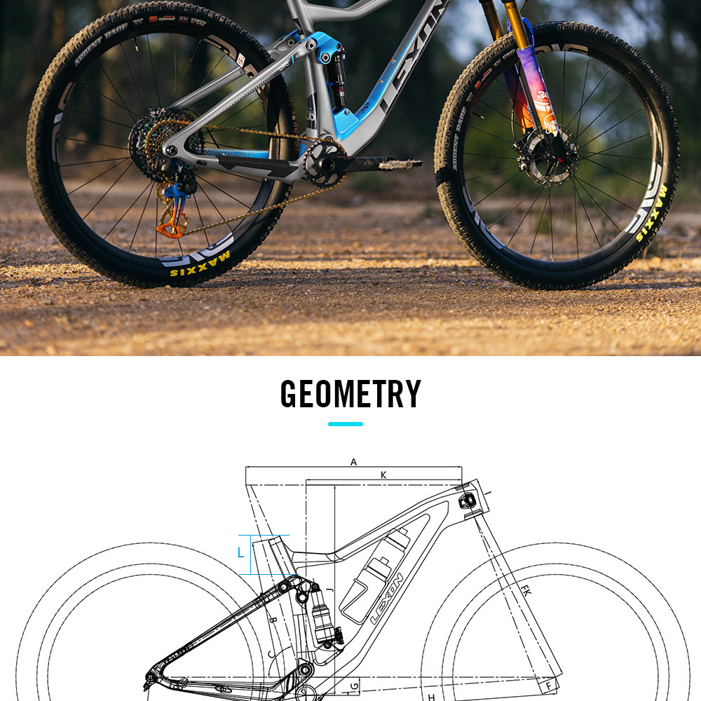 LEXON TITAN T800 T1000 Carbon MTB Frame 29er Full Suspension 100mm Travel Boost 12x148mm 2425g ...