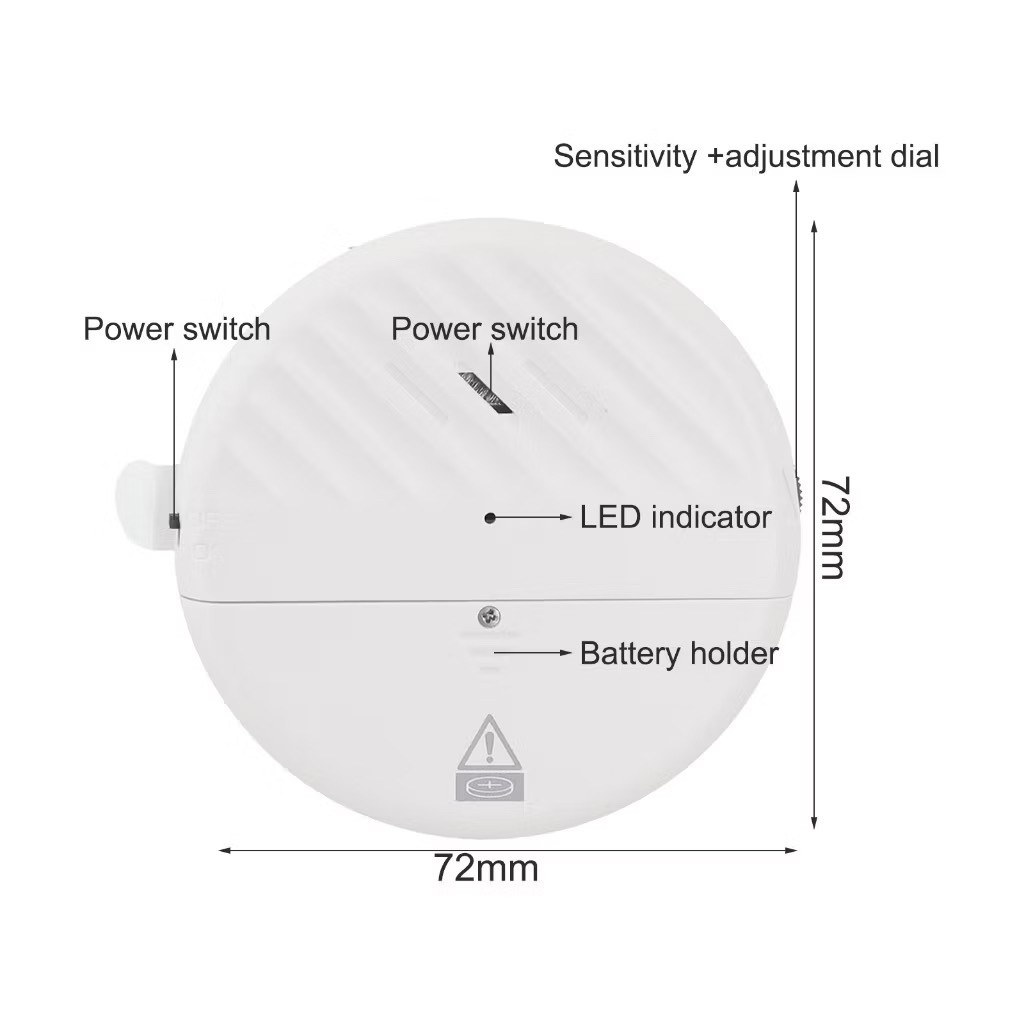 Wireless Vibration Detector Glass Break Alarm Anti-theft Anti ...