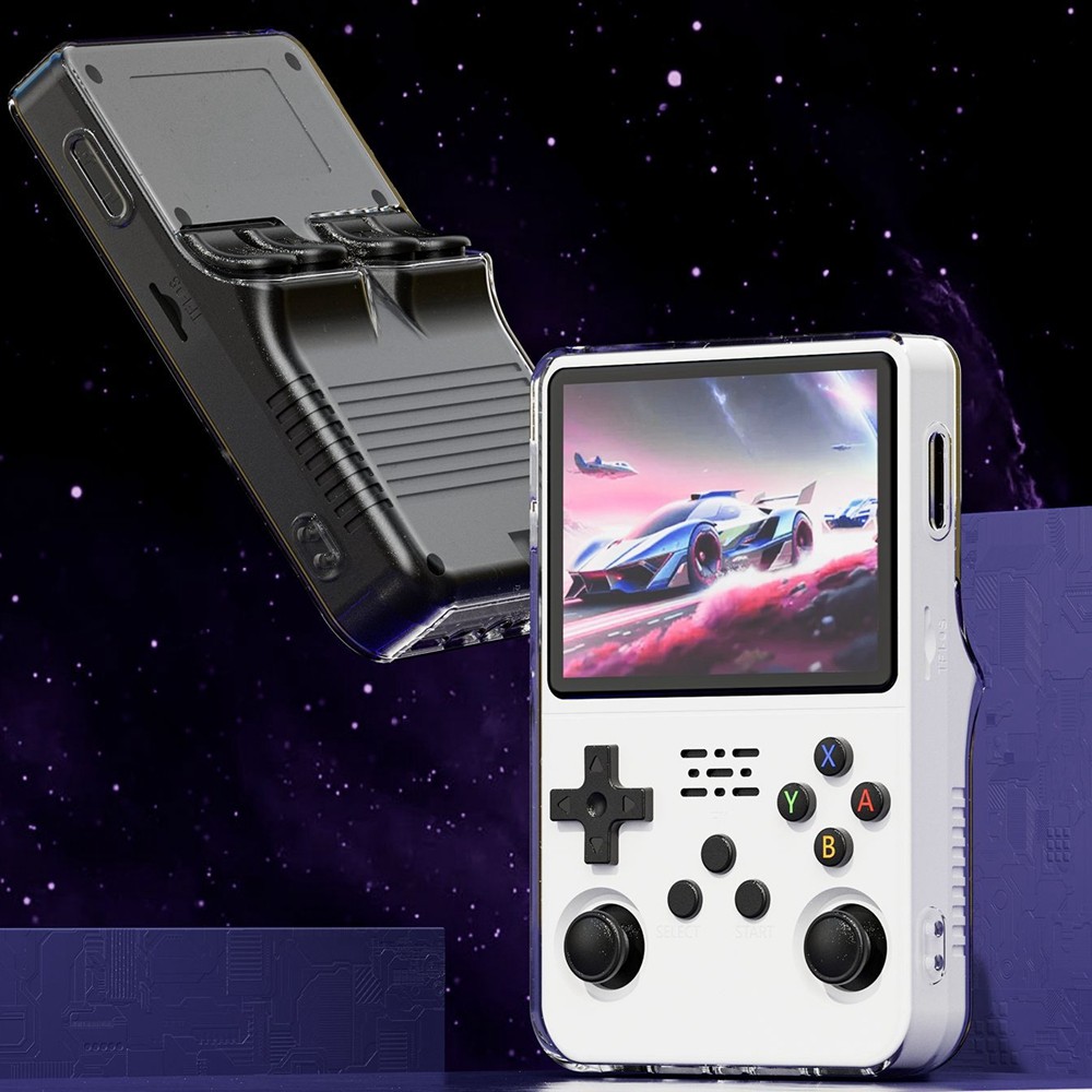 For r36s Protective Case Transparent Handheld Game Console Protective ...