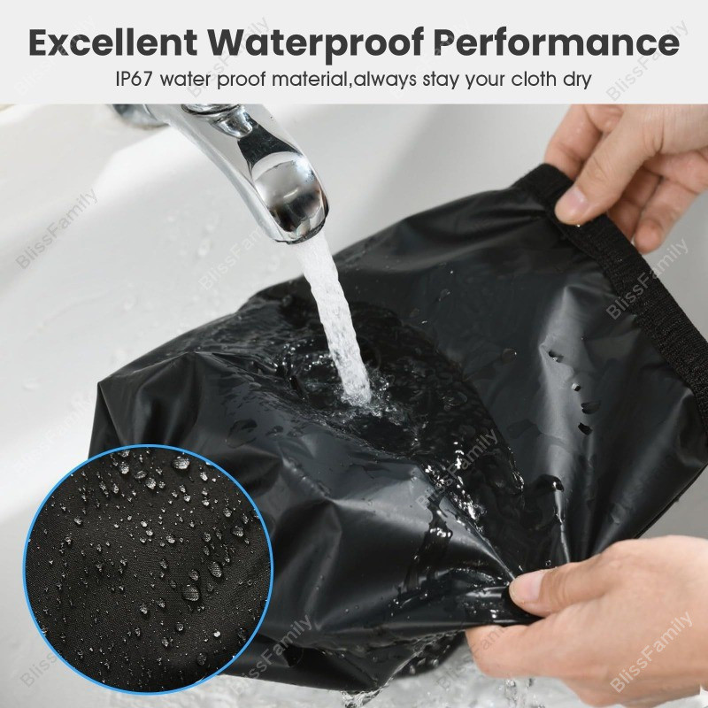 34L | 2 Pack Plus Waterproof Vacuum Bags for Travel with Vacuum Pump ...