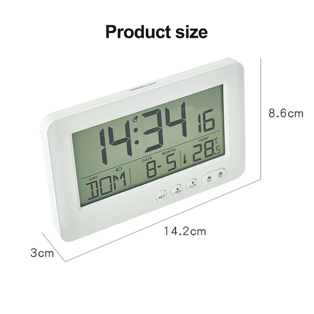 Digital Alarm Clock Minimalist Battery Operated Travel Bedroom Lcd ...