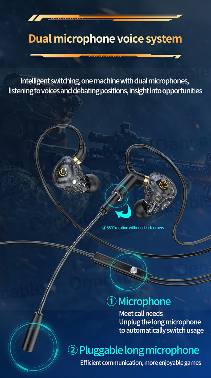 Elbow 3.5mm Jack E-sport Gaming Headset HD Voice Noise Reduction ...