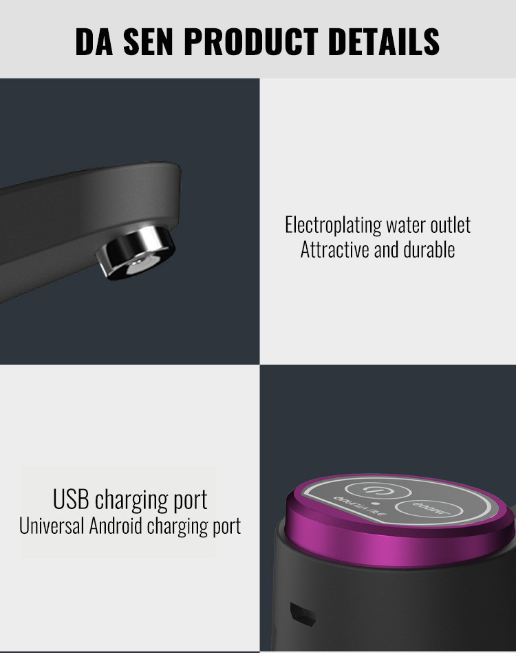 Charging Water USB Dispenser Bottle Pump Spritzer Electric Water ...