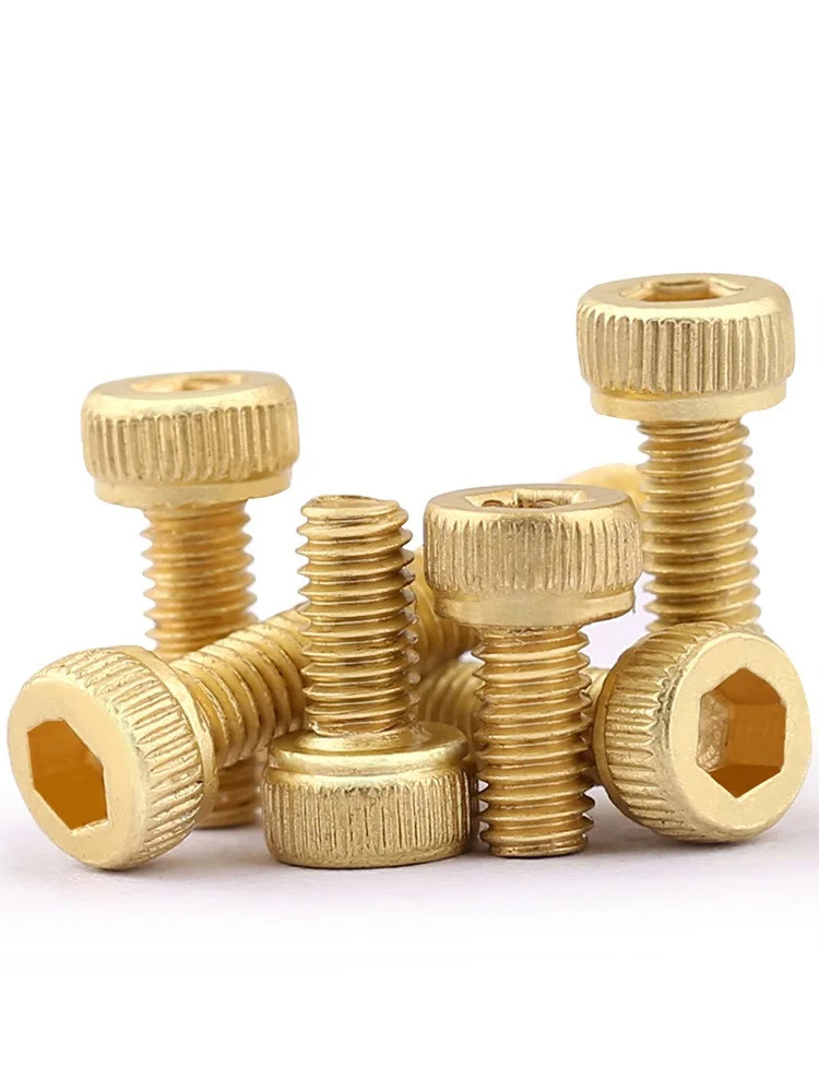 M2–M3 Pure Brass Hex Socket Cap Screws Allen Key Bolts 50Pcs for ...