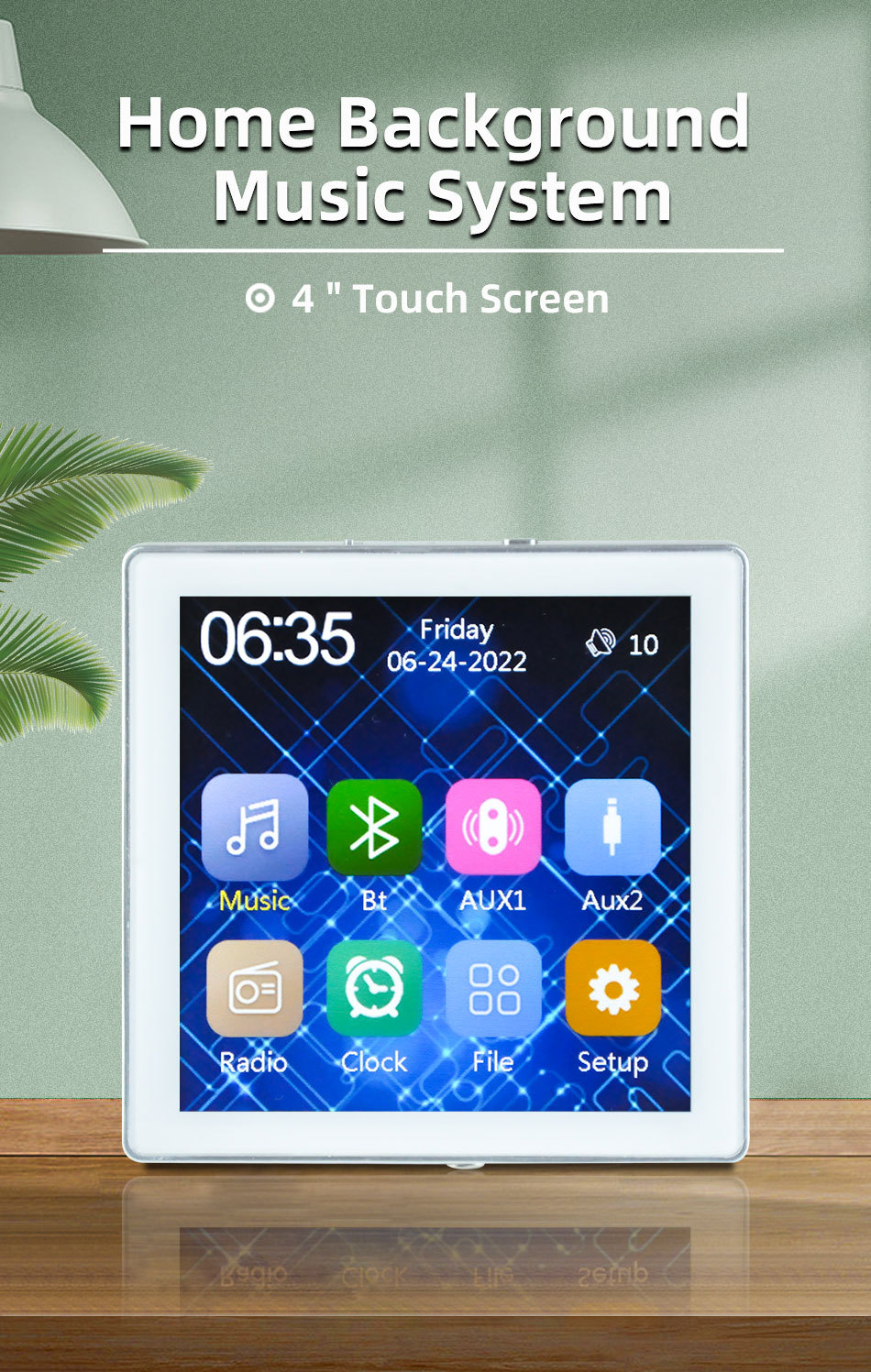 Touch Screen Two-way Bluetooth Supports Six Languages Intelligent Home ...