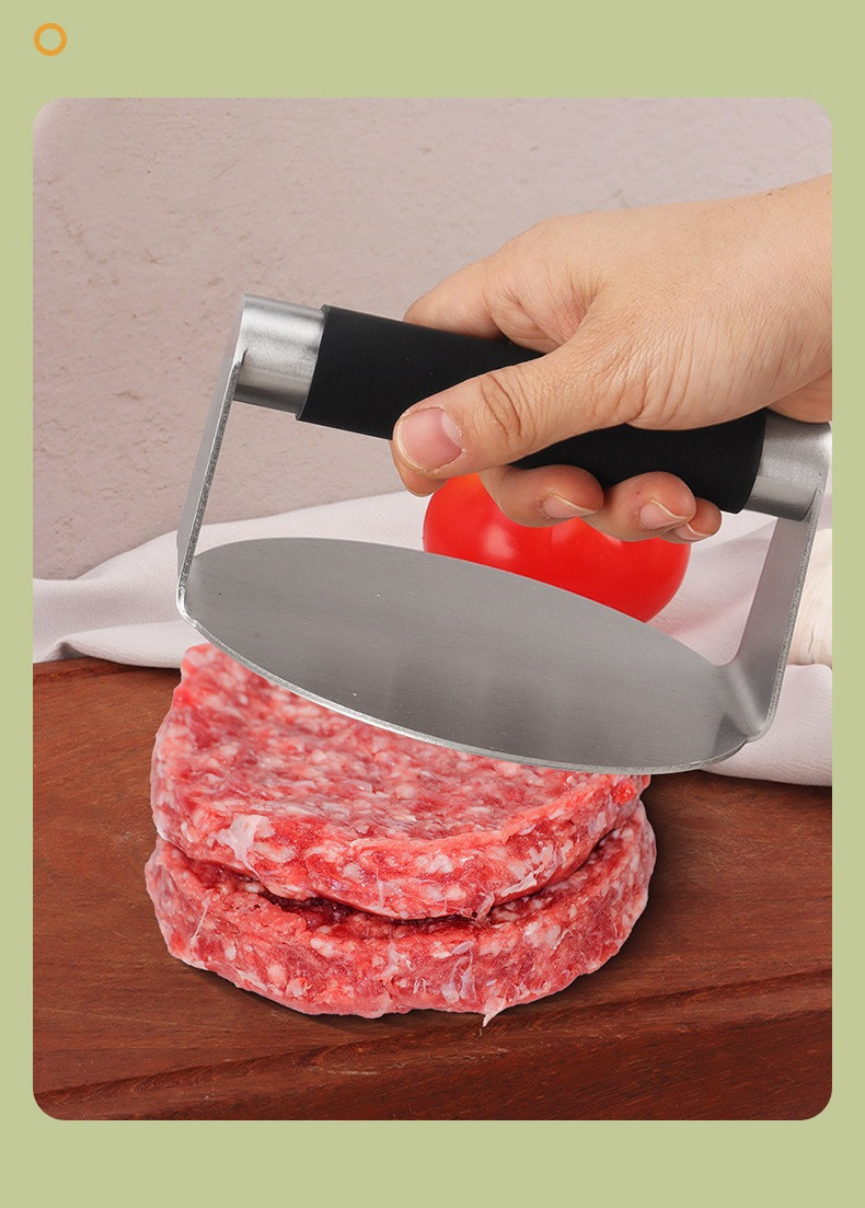 Stainless Steel Smash Burger Press Hamburger Patties Meat Masher ...
