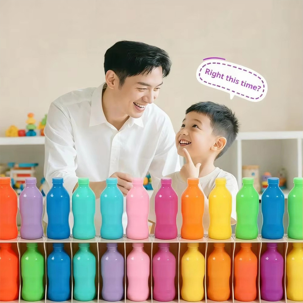 Fun Guess Bottle Memory Game Drink Bottle Color Matching Toys Logical ...