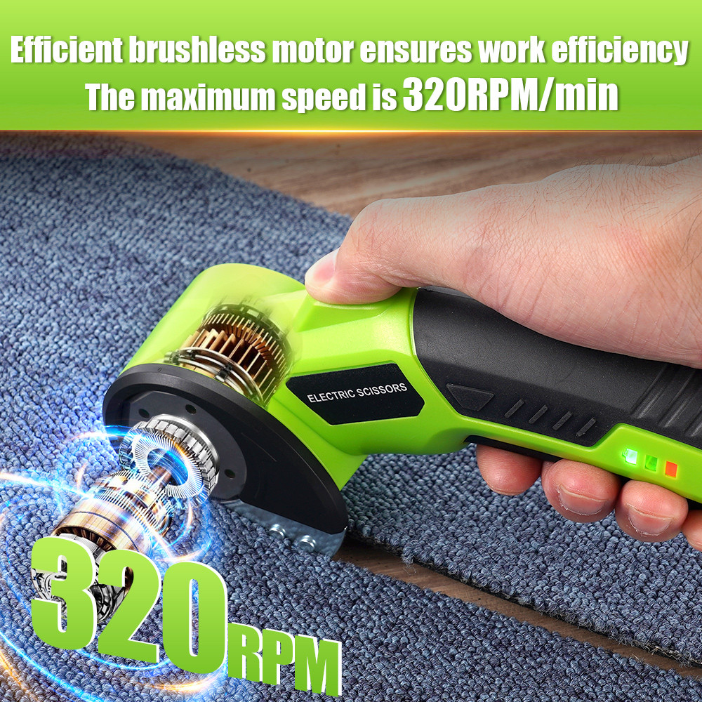 3.6V USB Rechargeable Electric Scissor Cutting Fabric Leather Cloth ...