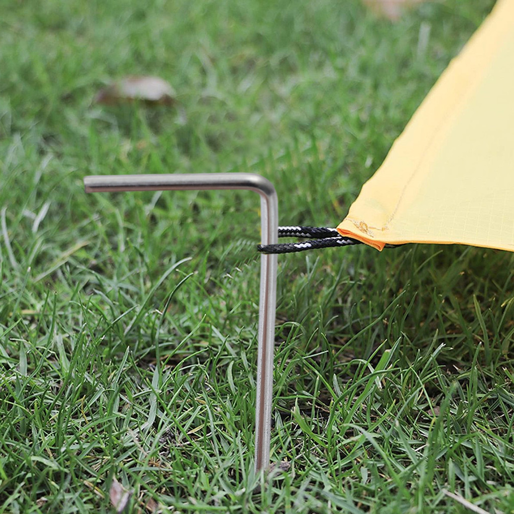 Figure-7 Tent Stakes L-shaped Garden Canopies Aluminum Alloy Metal Tent ...