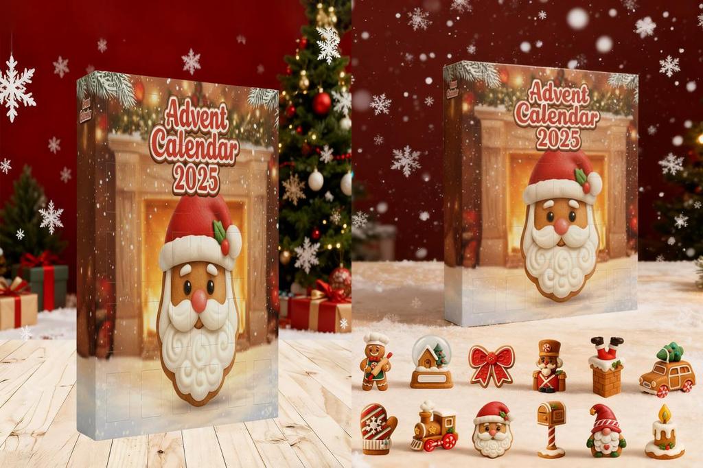 [AM] Advent Calendar for Kids Gingerbread Man Advent Calendar 24 Days ...