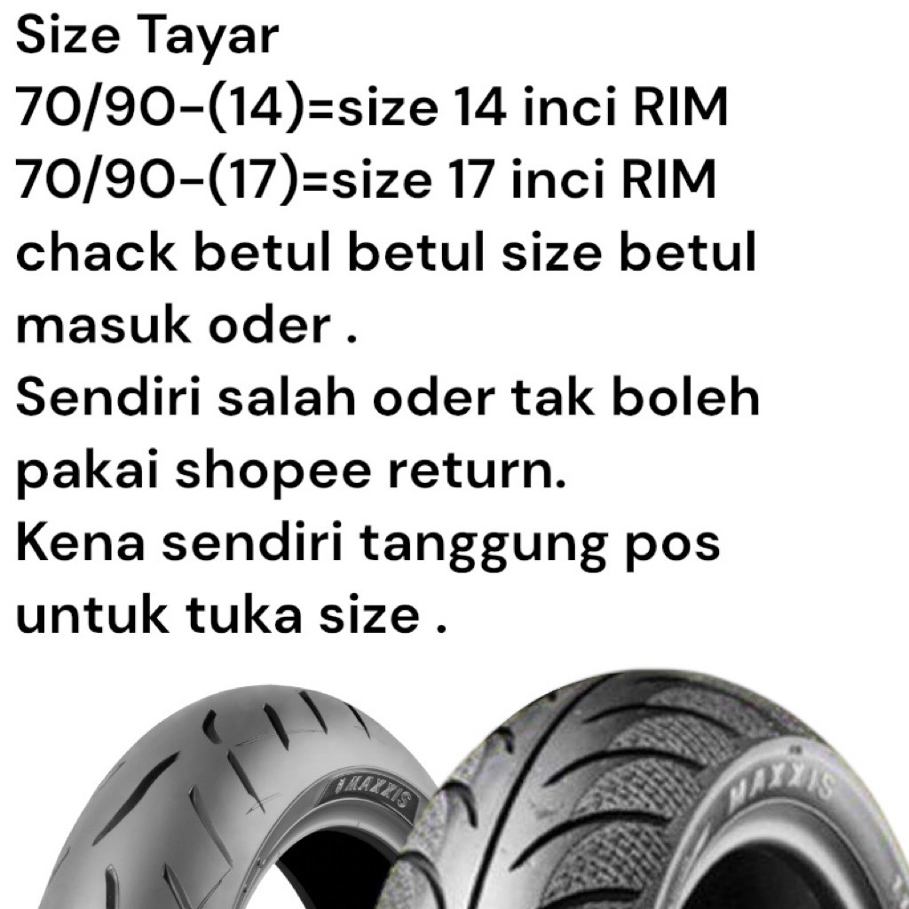 MAXXIS Tayar YAMAHA MT-15 Standard 110/70-17 / 140/70-17 Maxis Victra ...