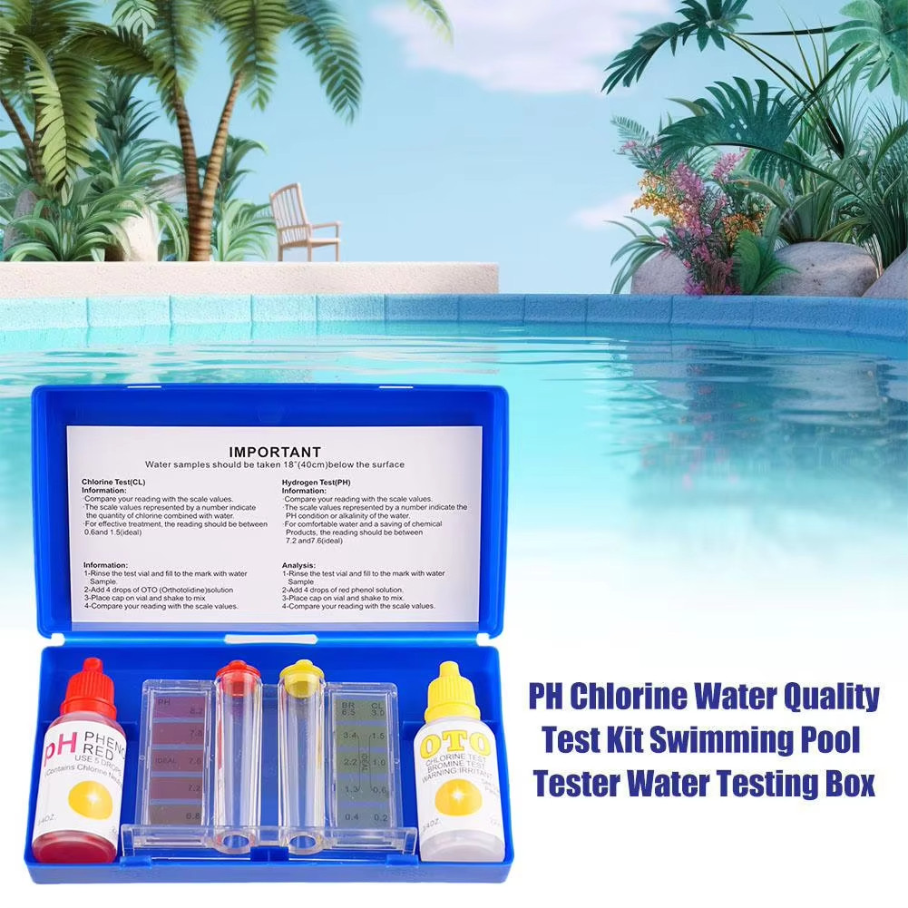 PH Chlorine Test Kit Hydrotool - Easy-Use Swimming Pool Water Tester ...