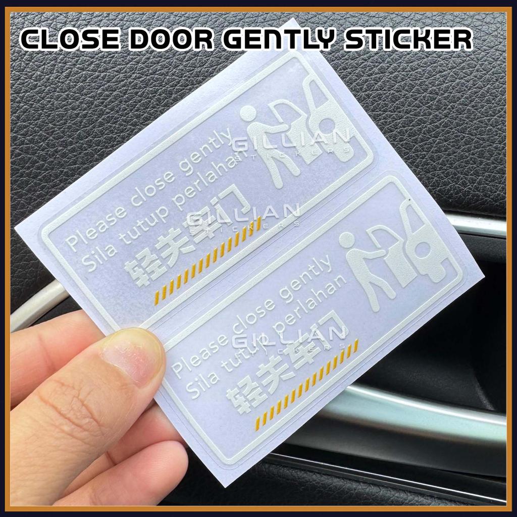 Close Door Gently Sticker Suitable for E-Hailing, Grab, Taxi, or ...