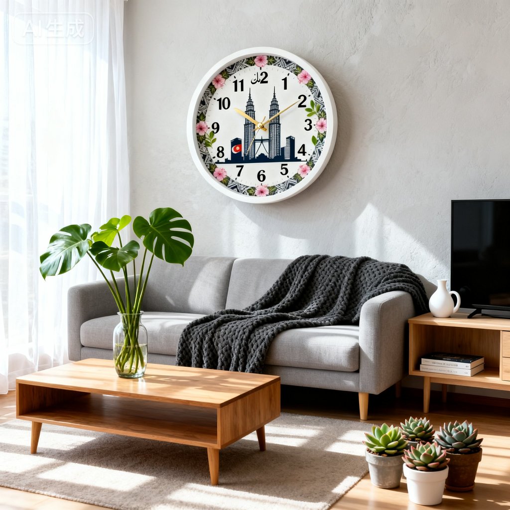 10 inch 25Cm Wall Clock Living Room Clock Bedroom Clock Silent Design ...
