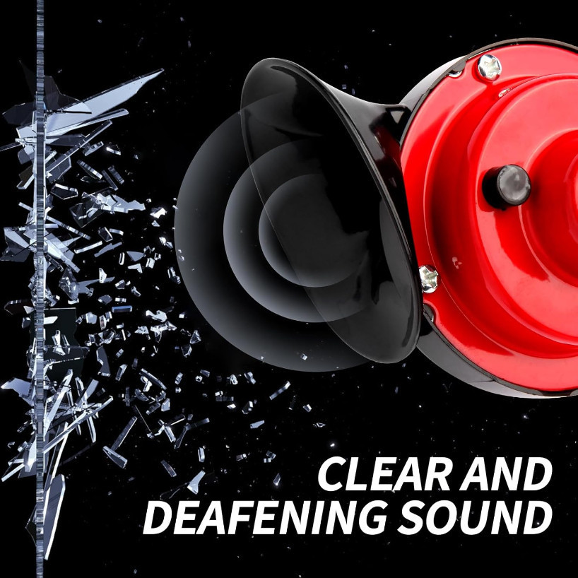 2Pcs 300DB Super Loud Train Horns Motorcycle 12V Waterproof Universal ...