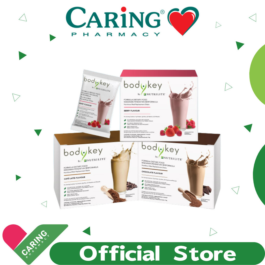 BodyKey by Nutrilite Meal Replacement Shake Berry/Cafe /Chocolate ...