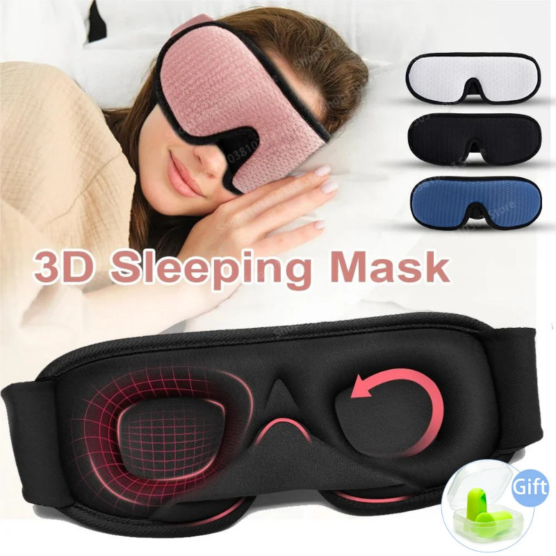 3D Eye Mask Sleeping Mask Blindfold Night Eye Shade Block Out Eyepatch ...