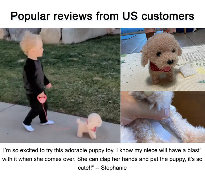 【Soulmate】AI Robot Puppy Can Walk And Bark Simulation Electric Plush ...