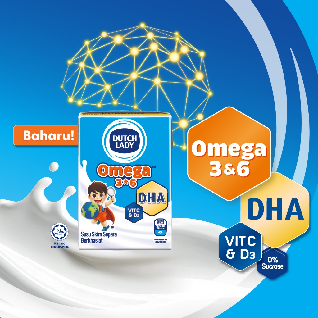 Dutch Lady Omega 3*6 Plain 125ml x 4s | Shopee Malaysia
