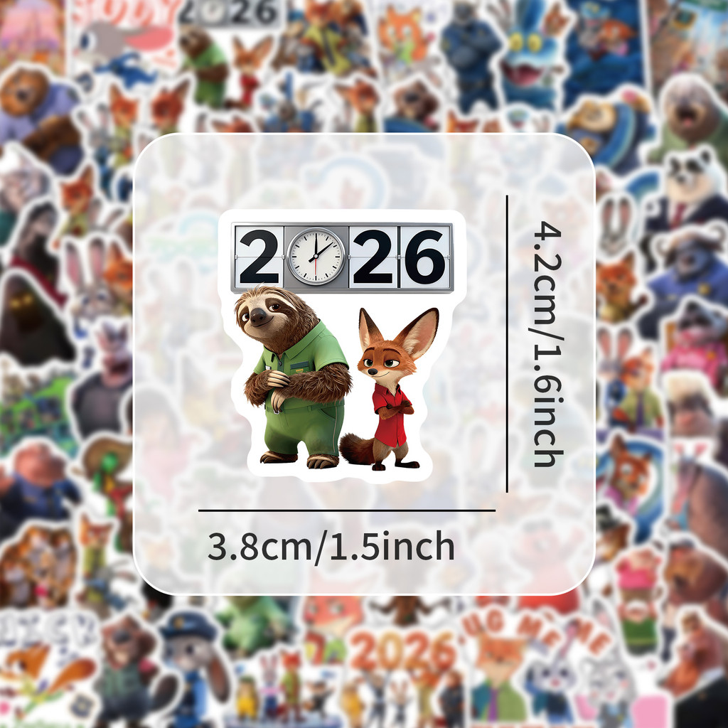 103 Pcs Classic Zootopia 2 Cartoon Stickers - Cute Animal Character ...