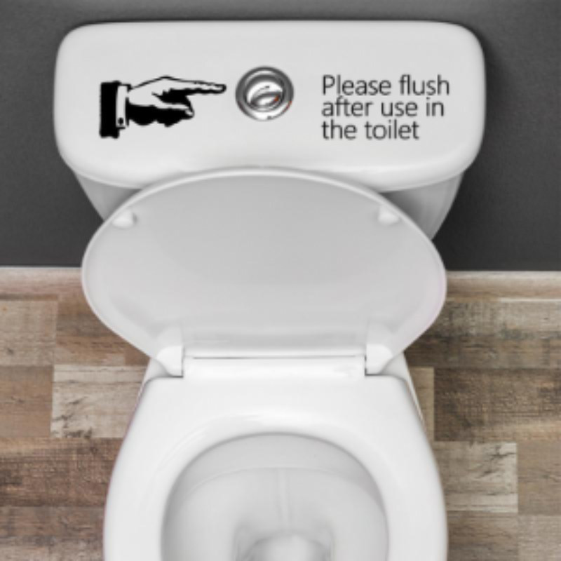 BCF DIY Toilet Sticker Batoom Decor Please Flush After Use In The ...