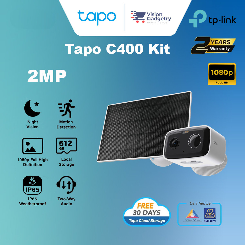 TP-Link Tapo C400 Kit C400 Solar-Powered Security Camera Kit 1080P ...