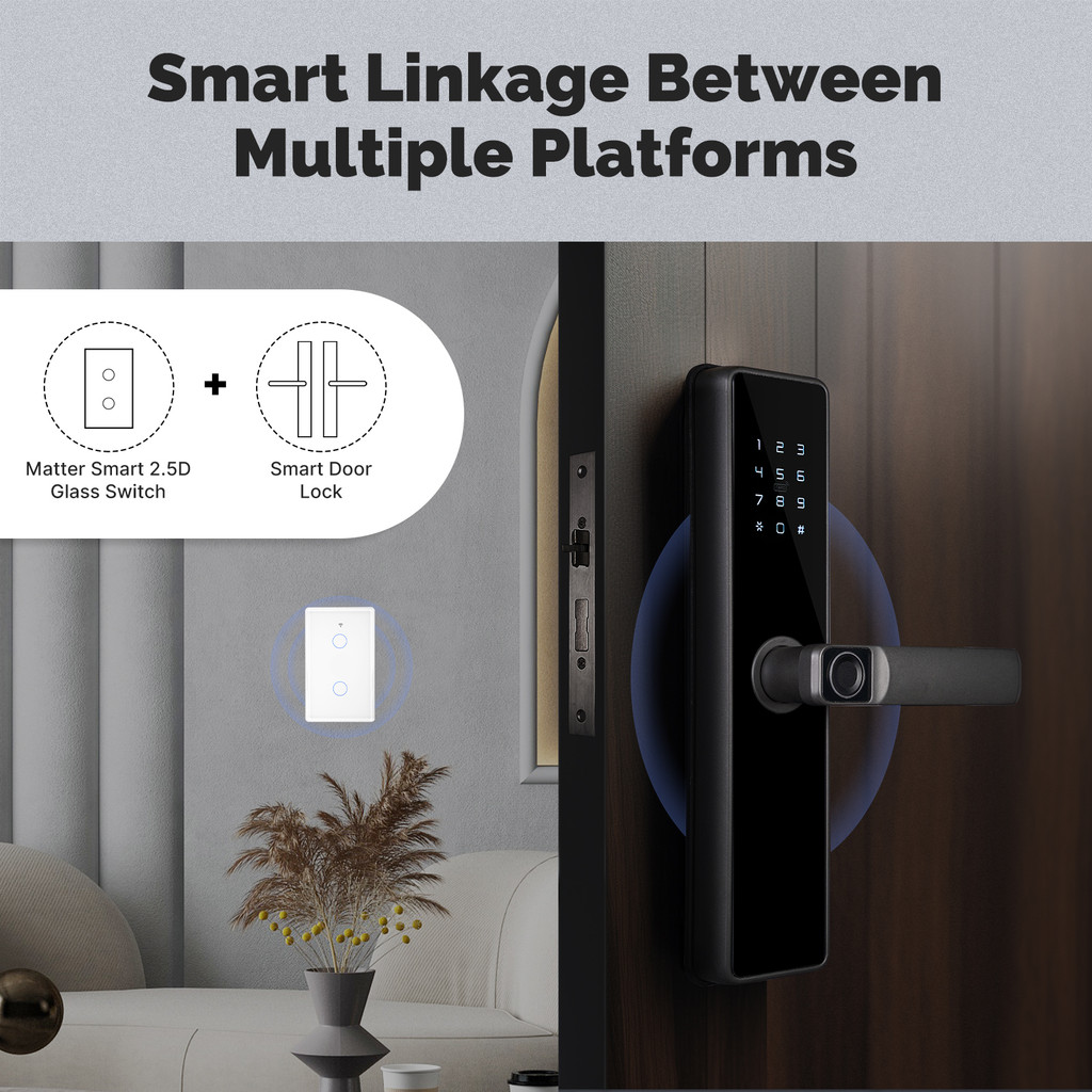 MOES Tuya Matter WiFi Smart Light Switch 2.5D US Verison Neutral Wire ...
