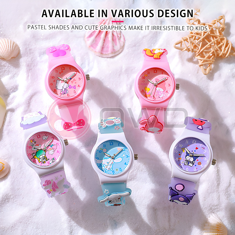 𝗠𝗔𝗚𝗜𝗖 𝗧𝗜𝗖𝗞 》 Kids Cartoon Quartz Watch Silicone Strap Timepiece Jam ...