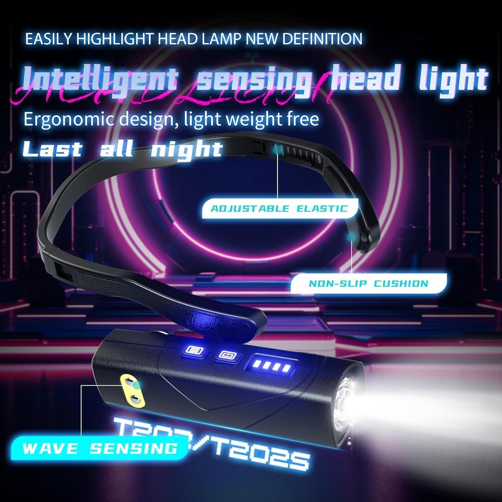 Rechargeable Portable Head Light Ear Type Headlight Induction Headlight ...
