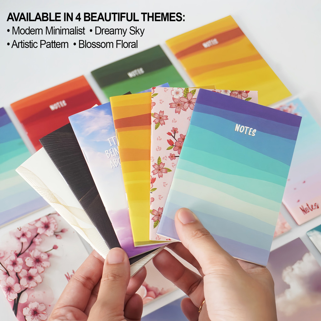 10Q A7 Aesthetic Mini Notebook 20pcs Cute Pocket NoteApad 40 Pages Sky ...