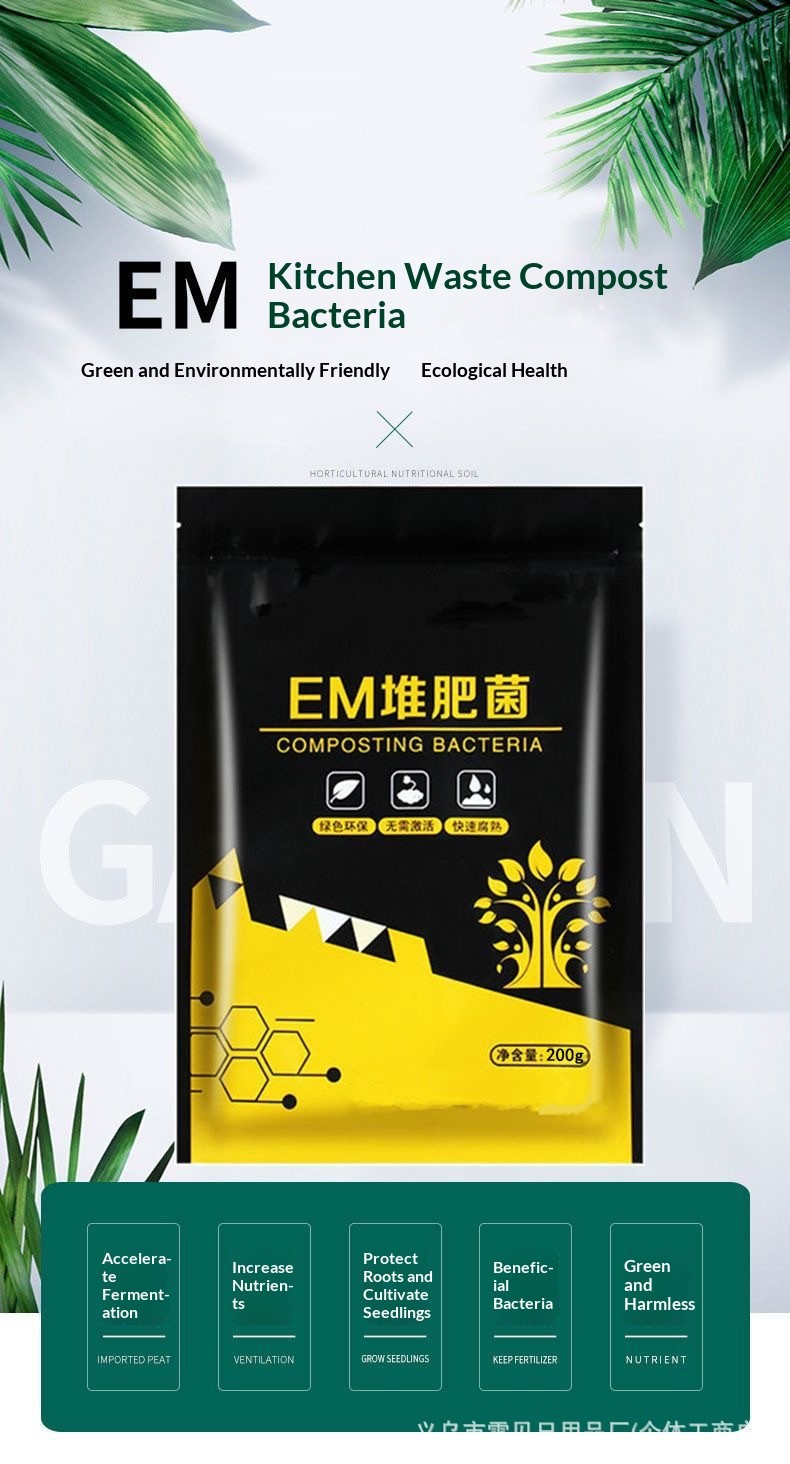 EM Bokashi Bran 200g Kitchen Waste Composting Powder Bakteria Pengurai ...