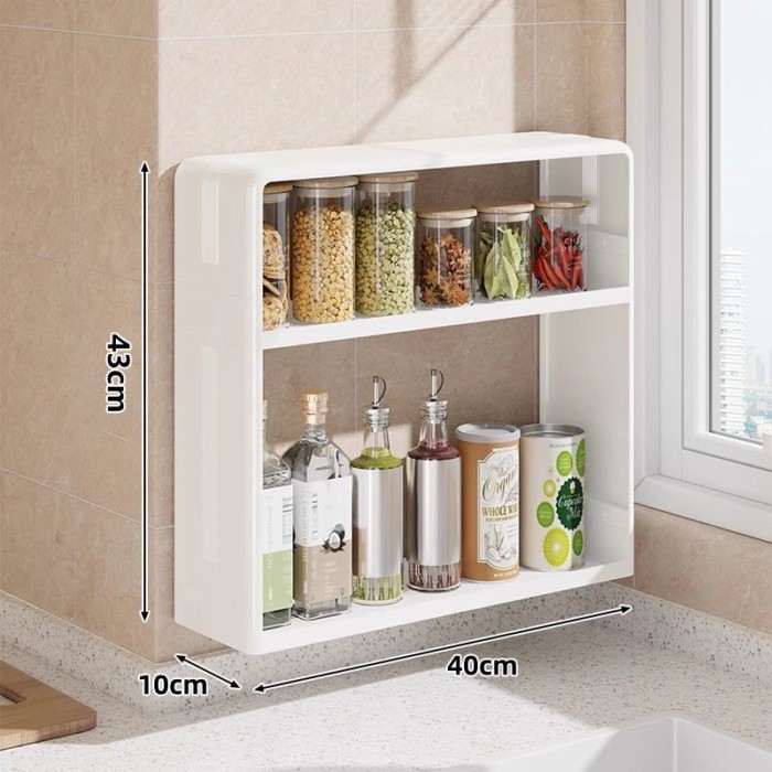 Wall-mounted Kitchen Storage Rack Without Punching Wall-mounted ...