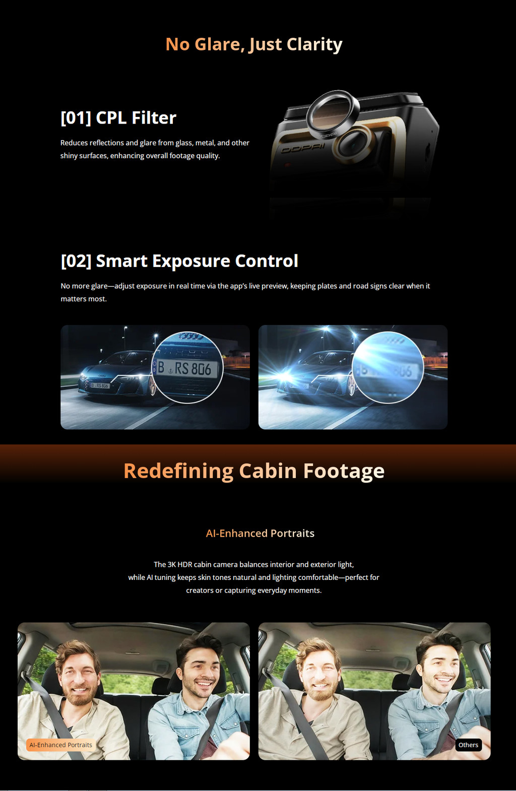 DDPAI Z90 Series Dash Cam | Dual Sony STARVIS 2 IMX678 | AI Portrait ...