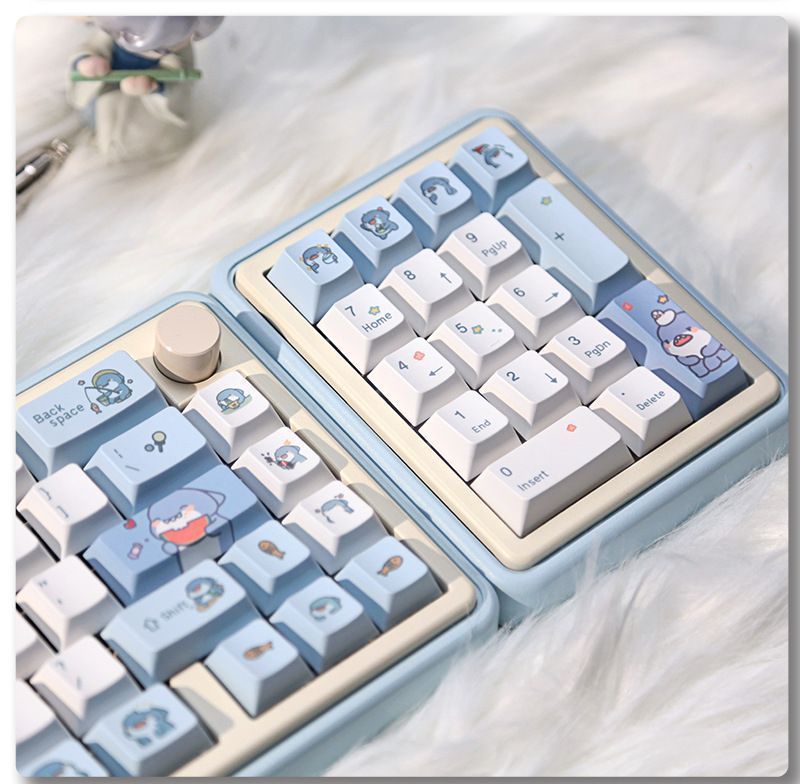 131 Keys Cute Shark Keycaps Cherry Profile Dye Sublimation English PBT ...