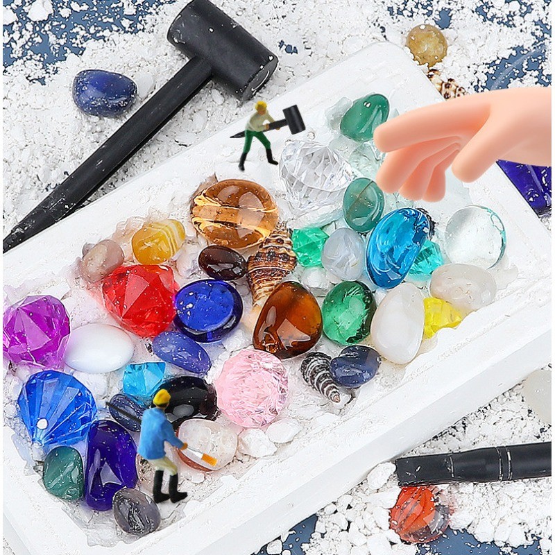 Gem Digging Toy Adventure Archaeological Excavation Kit Educational Box ...