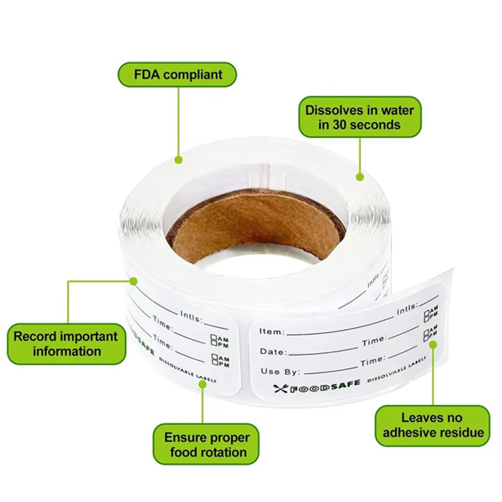 300Pcs Food Date Label Stickers Self Adhesive Shelf life label for ...