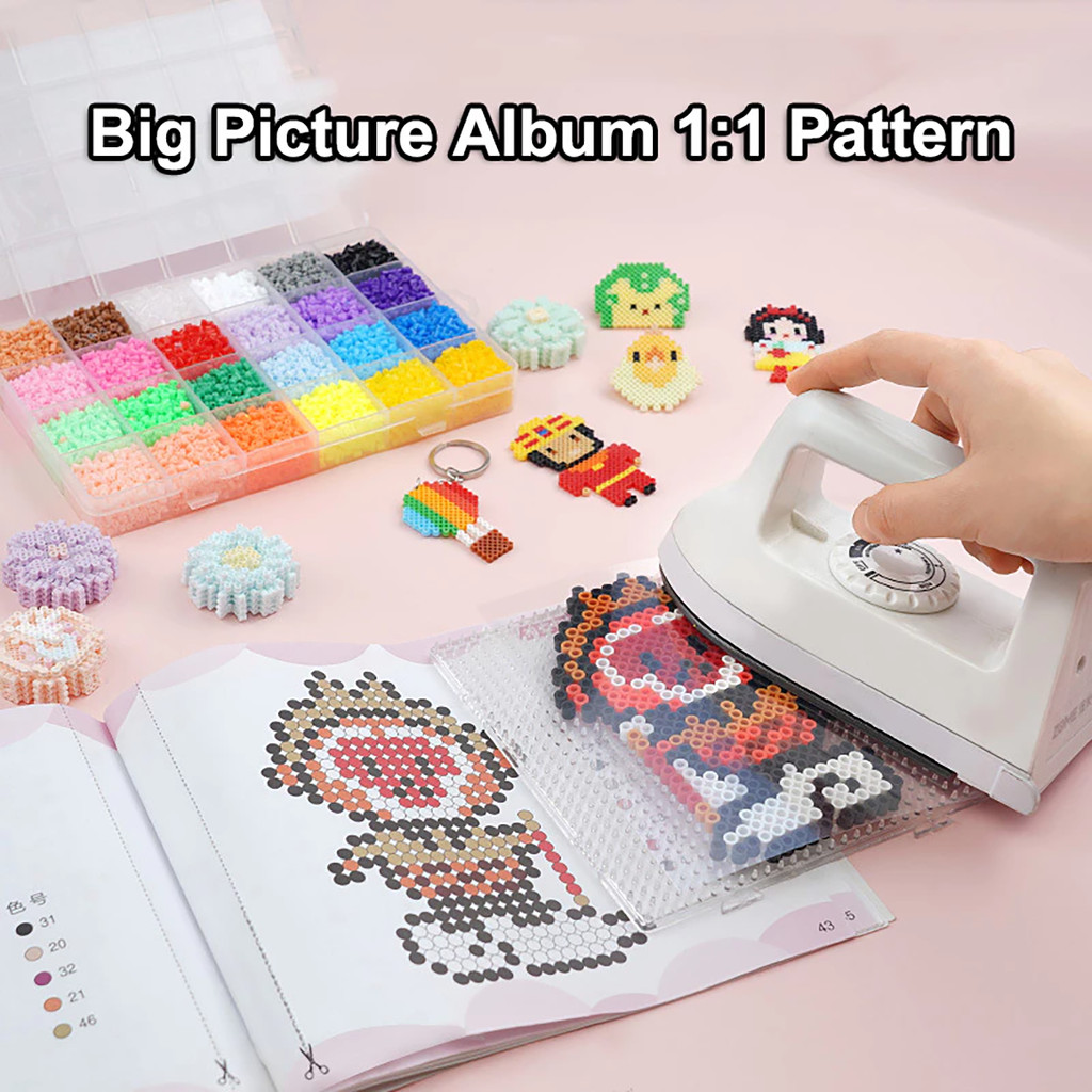 DIY Perler Beads Fuse Beads Kit Toy 2.6mm11000 PCS 3D Craft with ...