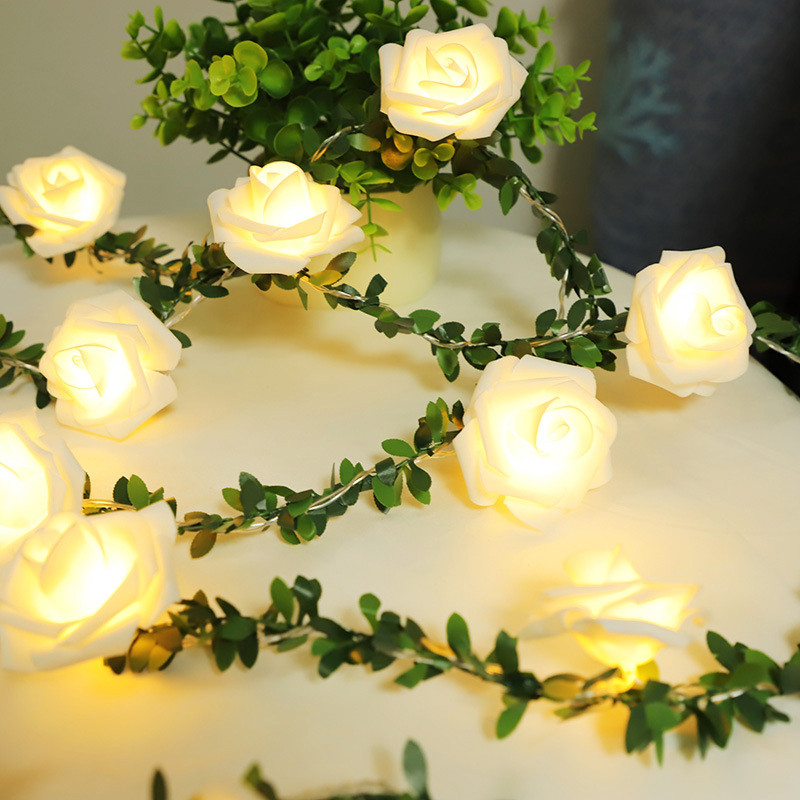 Lampu Raya LED Rose Flower String Light Indoor Decorative Lights ...
